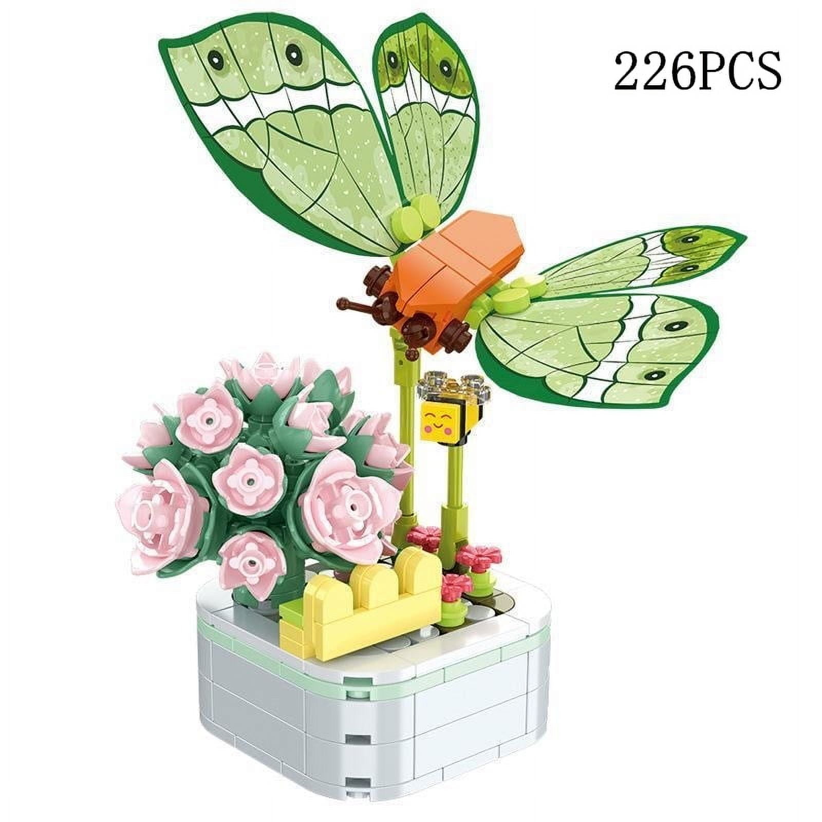 64 Styles Rose Flower Building Block Flower Eternal Bouquet Prickly ...