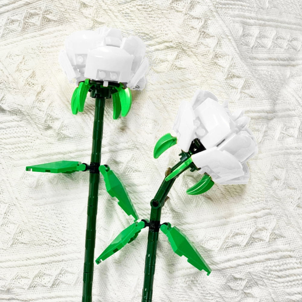 64 Styles Rose Flower Building Block Flower Eternal Bouquet Prickly ...