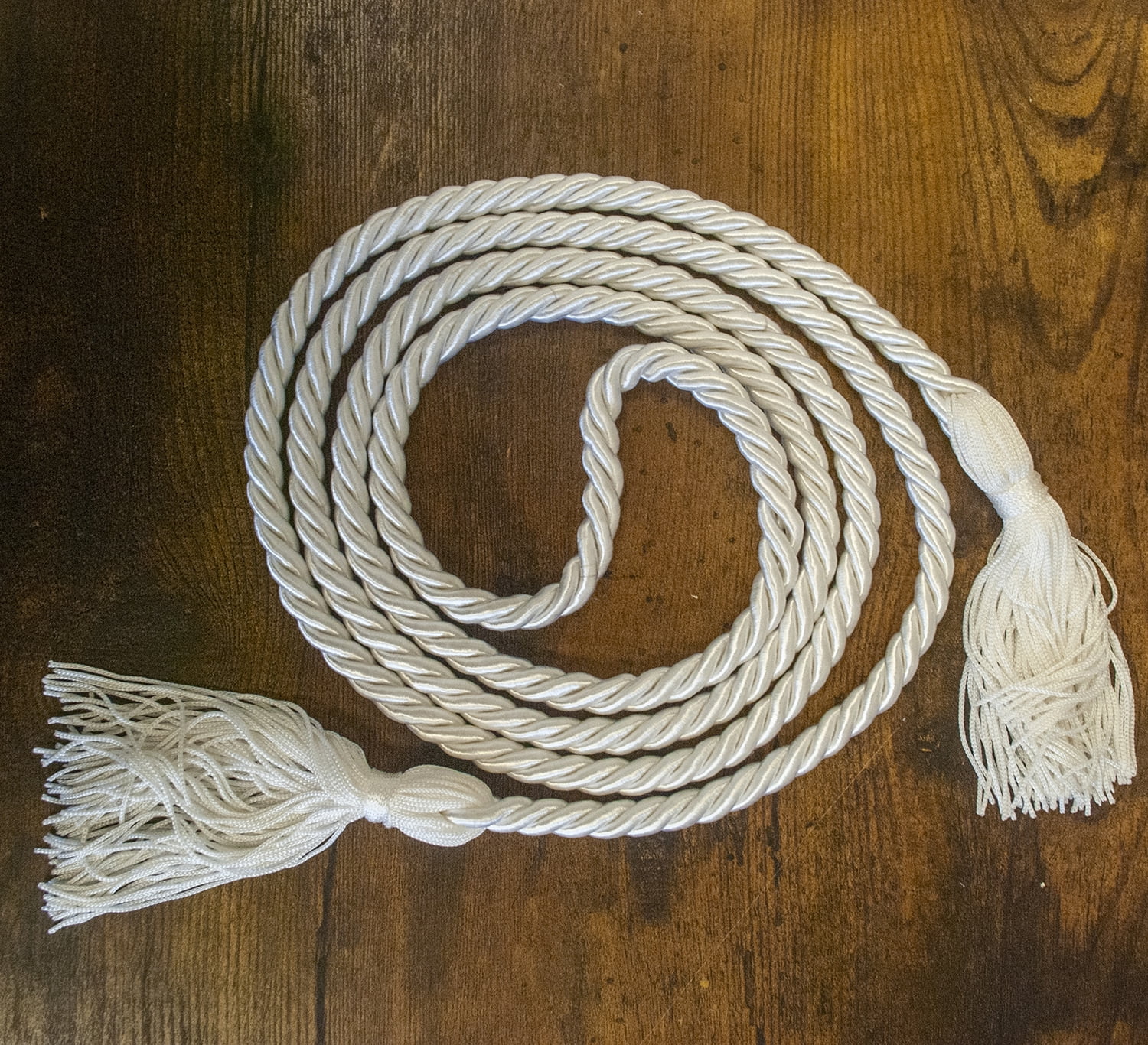64" White Cincture with Tasseled Ends - Walmart.com
