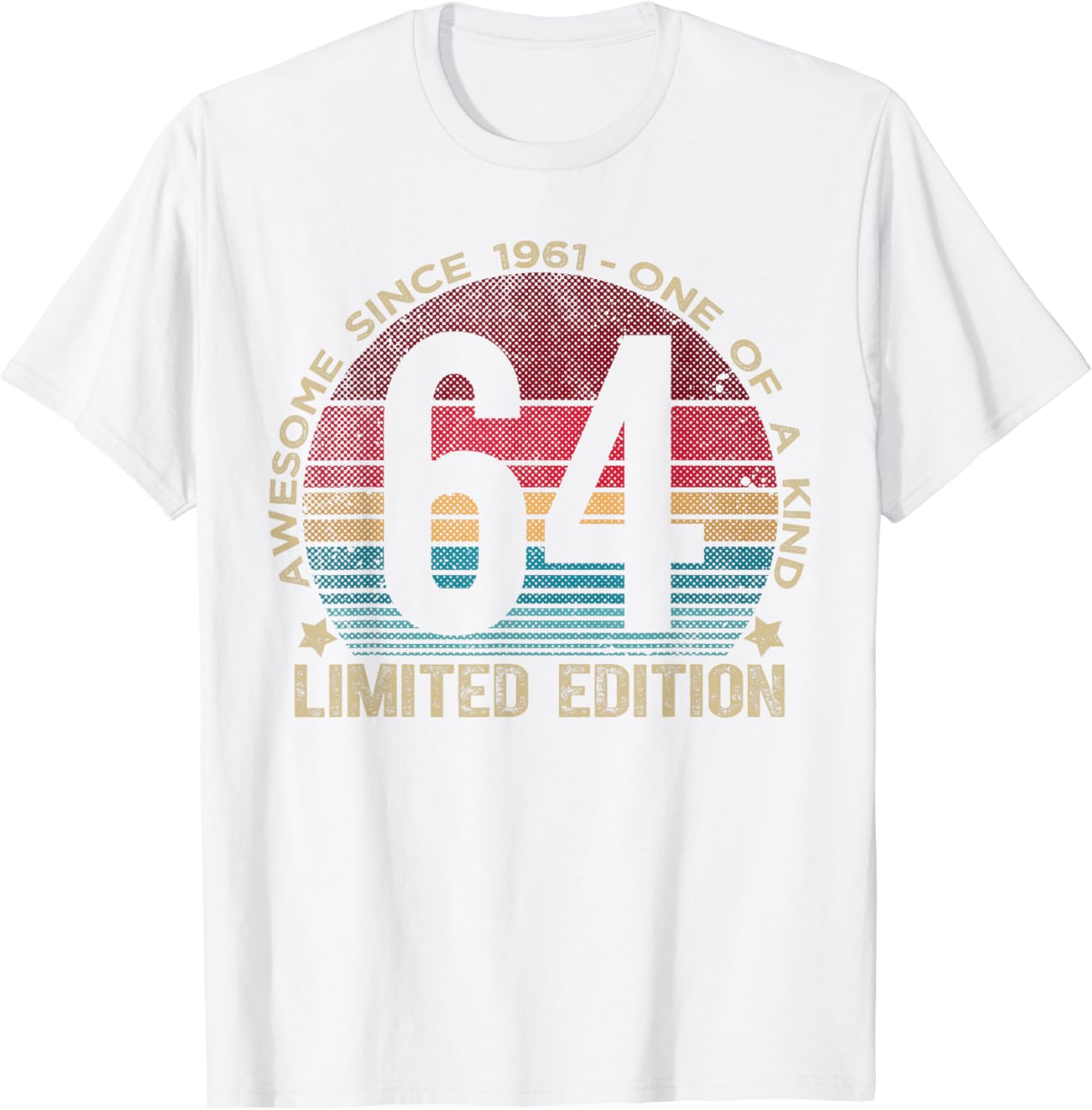 64 Year Old Gifts Vintage 1961 Limited Edition 64th Birthday T-Shirt ...
