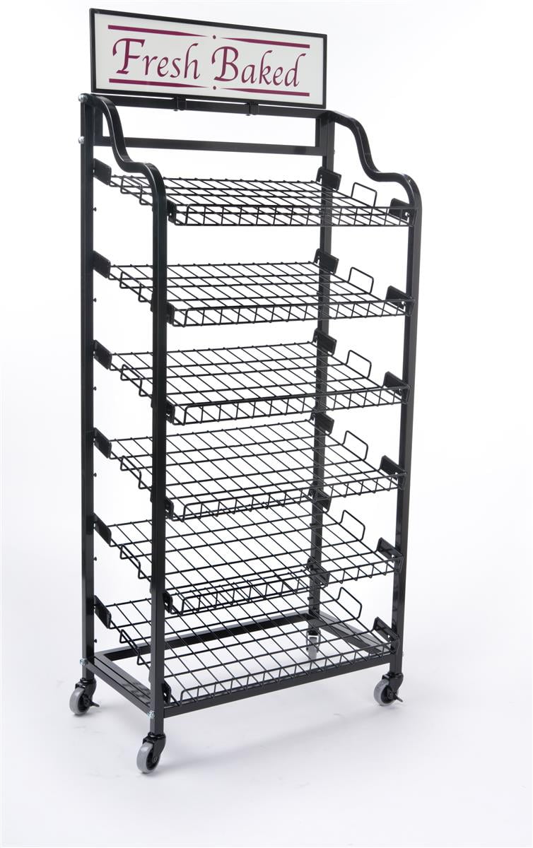 64"h Storage Unit with Tilting Wire Shelves, Baker's Rack with 2 Types ...