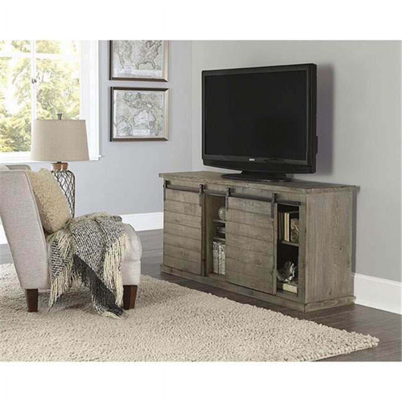 64 in. Huntington Console Table - Distressed Gray - Walmart.com