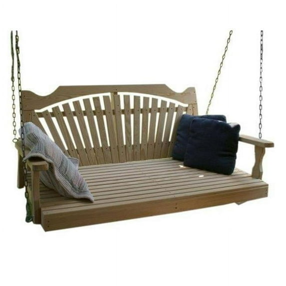 64 in. Treated Pine Fanback Swingbed - Walmart.com