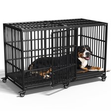 10 x10 ft Large Dog Kennel Outside with Waterproof Roof Cover, Dog Cage ...