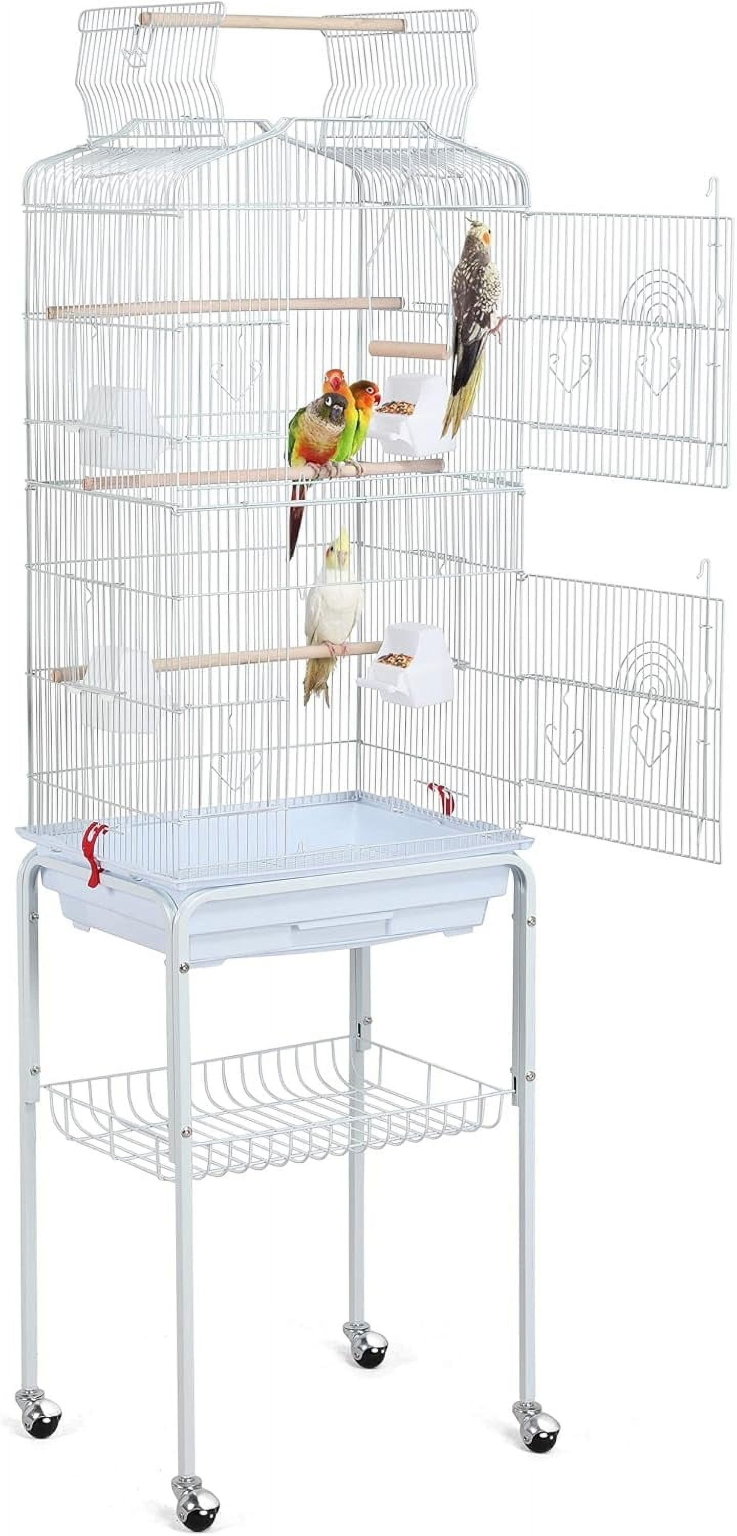 64-inch Open Play Top Bird Cages for Parakeets Cockatiels Finches ...