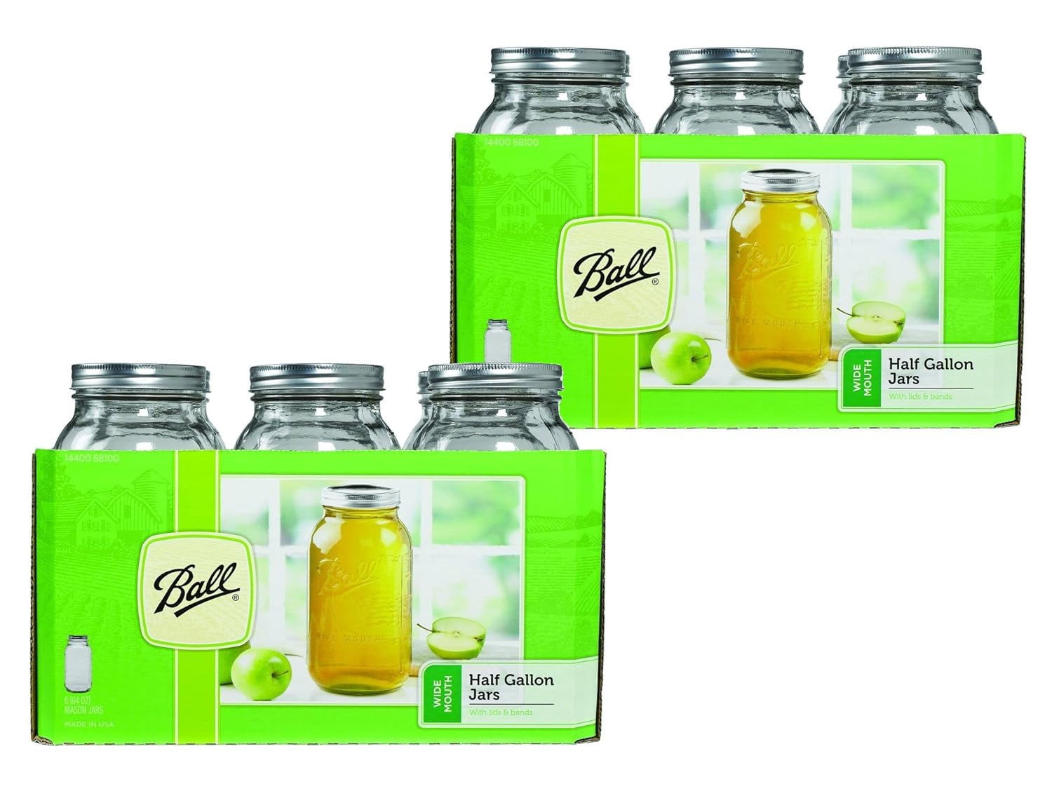64 ounce Jar, Wide Mouth, Set of 12 - Walmart.com