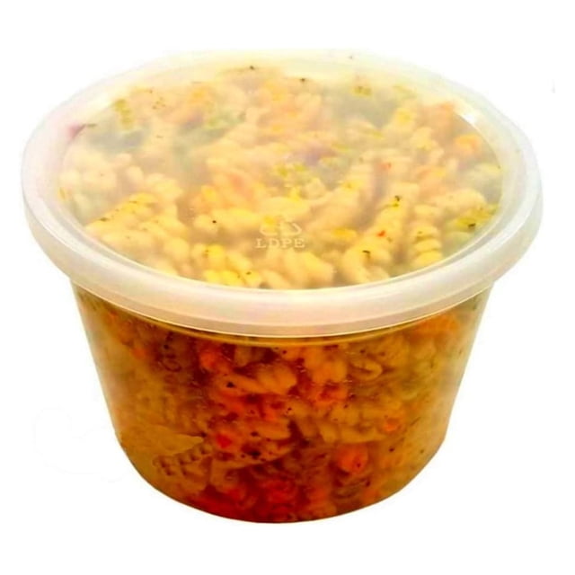 64 oz (1/2 Gallon) Heavy Duty Round Plastic Deli Soup Containers with ...