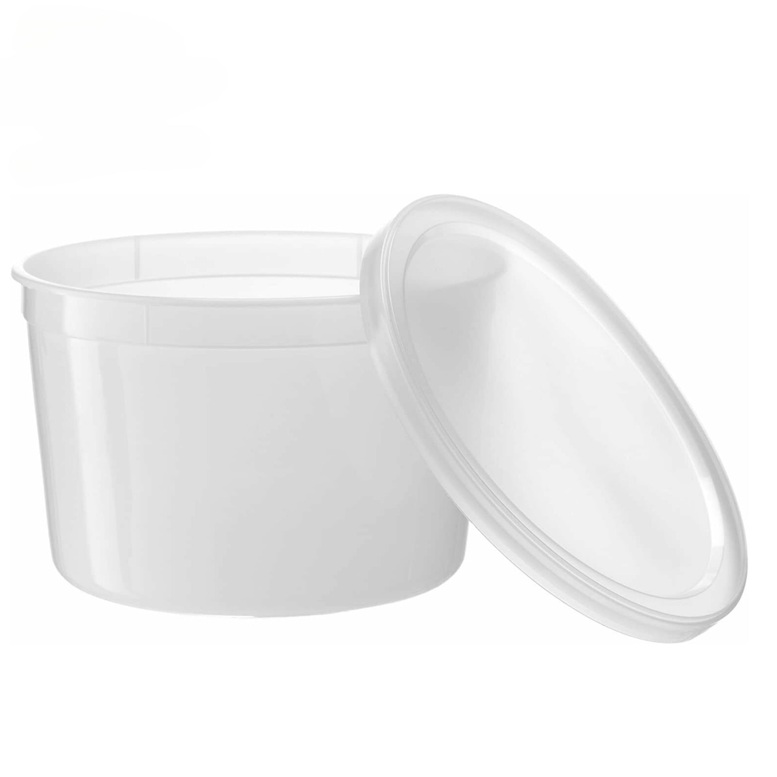 64 oz Deli Food Containers w/ Lids For Soups Microwave Freezable - 8 ...