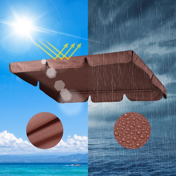 64'' x 47'' UV and Water Resistant Swivel Canopy Replacement Waterproof ...
