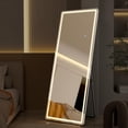 64"x21" Full Length Mirror with LED Lights, LED Lights Hanging Mounted ...