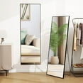 Full Length Mirror 64"x21" Rectangle Floor Mirror with Stand Wall ...