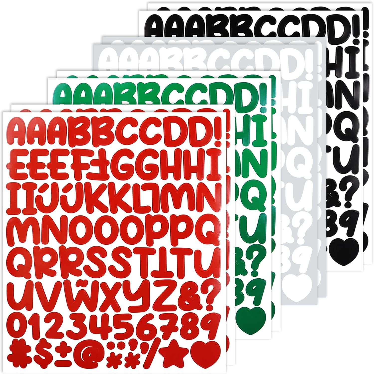 640 Cute Small Alphabet Stickers, 1 Inch Stick On Vinyl Letter Number ...