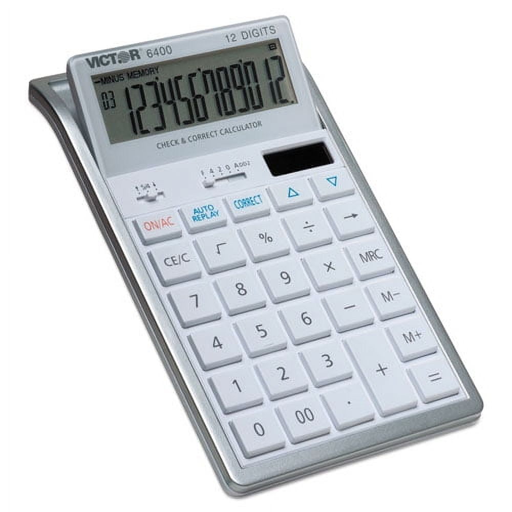 6400 Desktop Calculator, 12-Digit Lcd | Bundle of 10 Each - Walmart.com