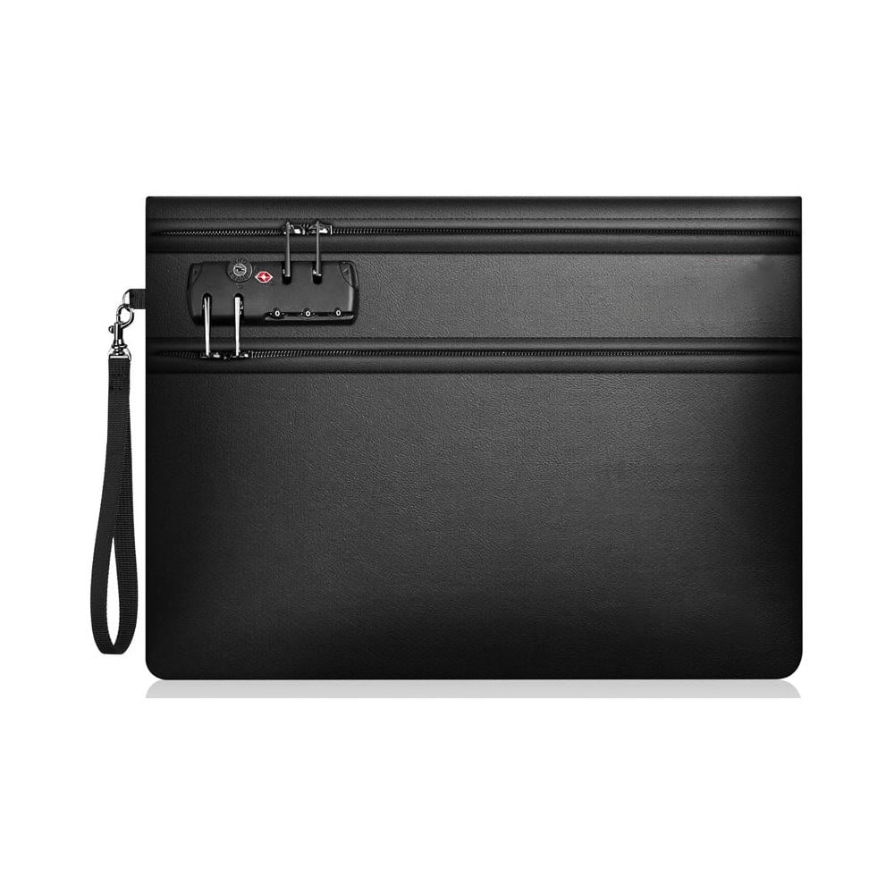 6400℉ Fireproof Document Bag with Lock Dual-Zip Compartments Fireproof ...