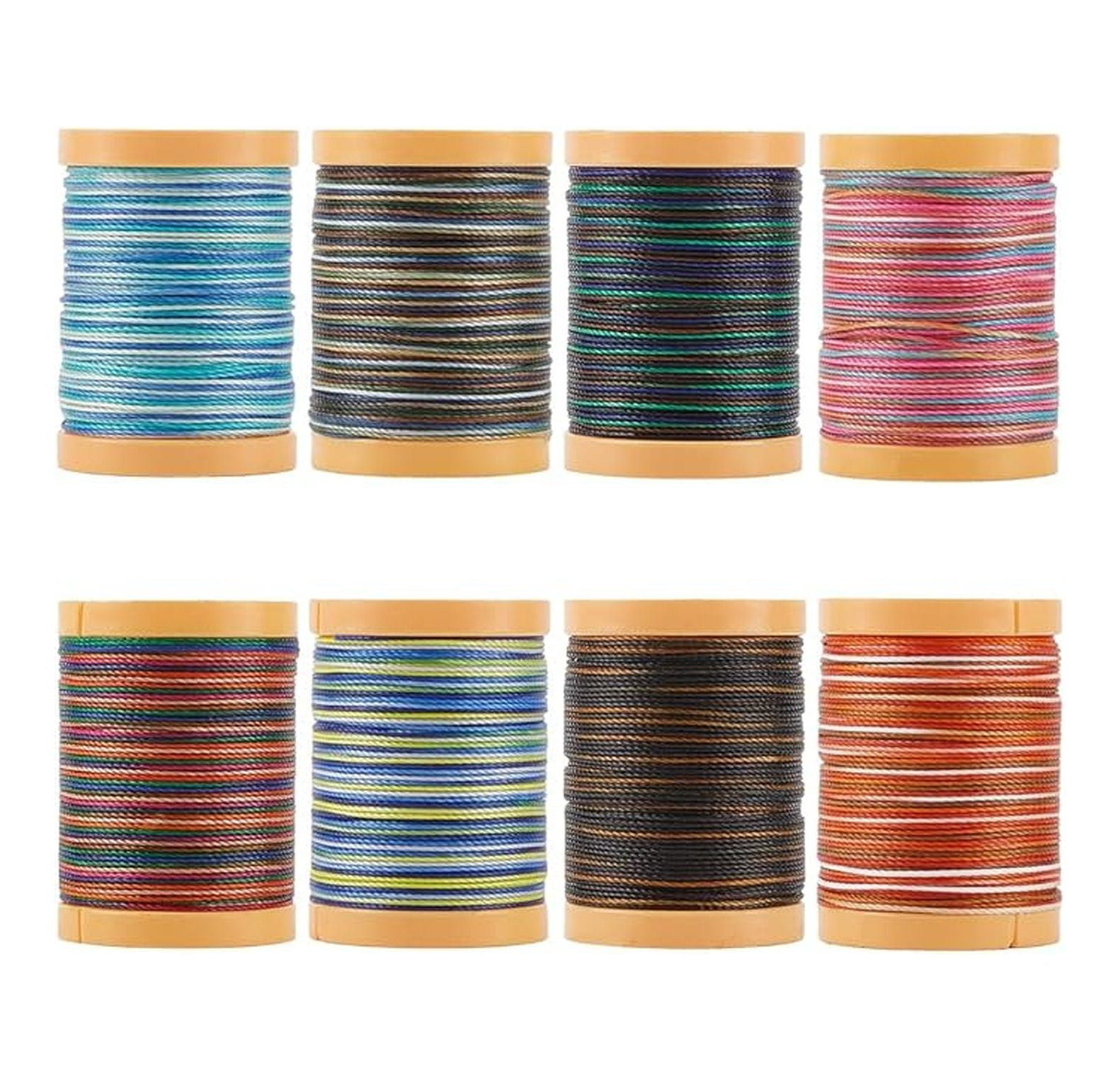 640M/700 Yards 8 Rolls 0.5mm Colorful Wax Thread Beading Cord Waxed ...