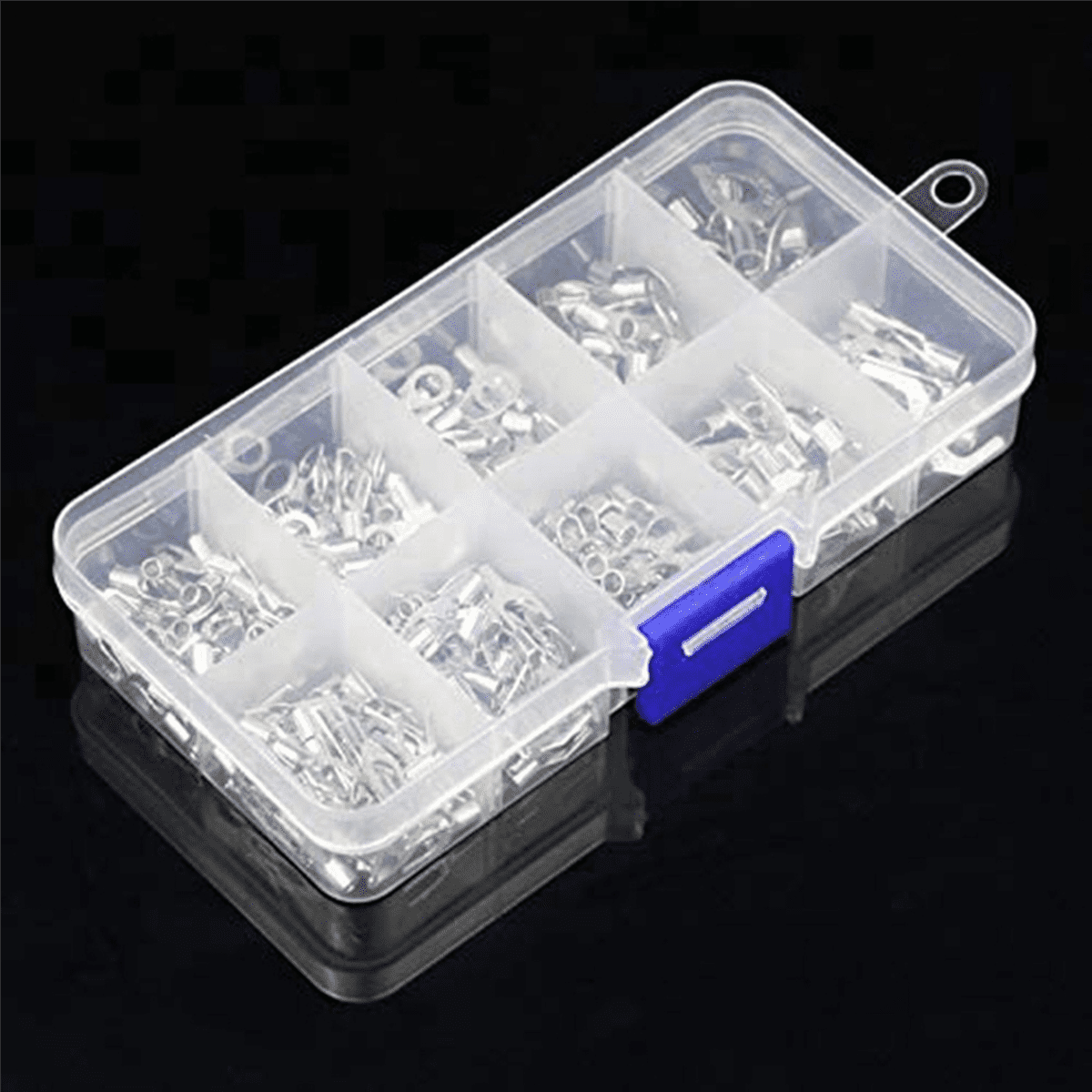 640Pcs 10 in 1 Terminals Non-Insulated Ring Fork U-Type Brass Terminals ...