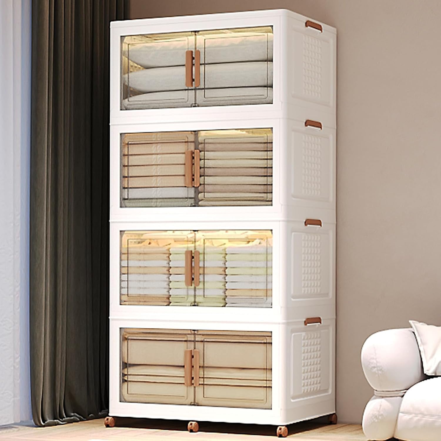 640Qt/160Gal Extra Large Stackable Storage Bins with Lids and Divider ...