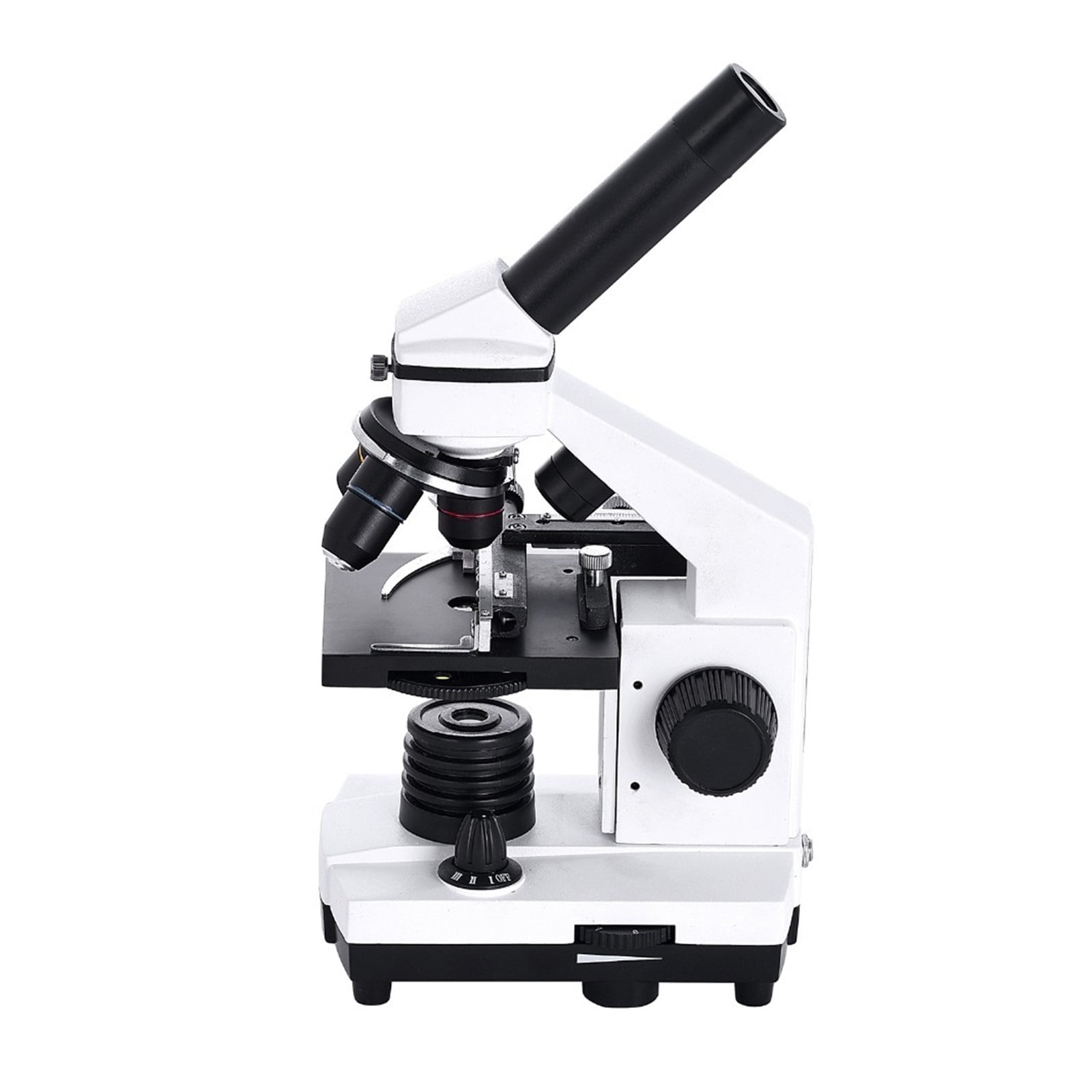 640X Biological Student Educational Monocular Microscope LED Light ...