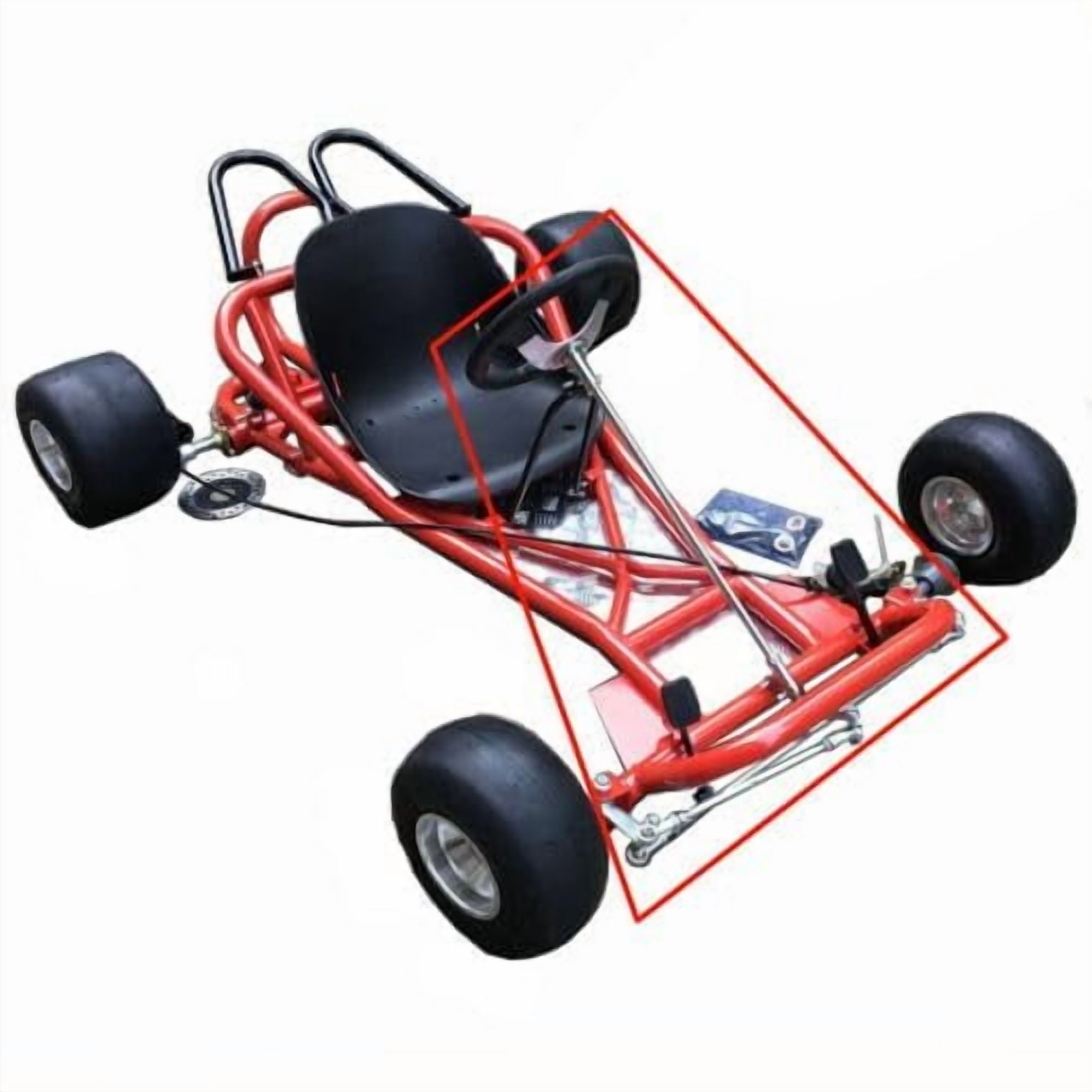640mm Go Kart Wheels, Go Cart Steering Kit for 168cc Go Kart ATV, Front ...