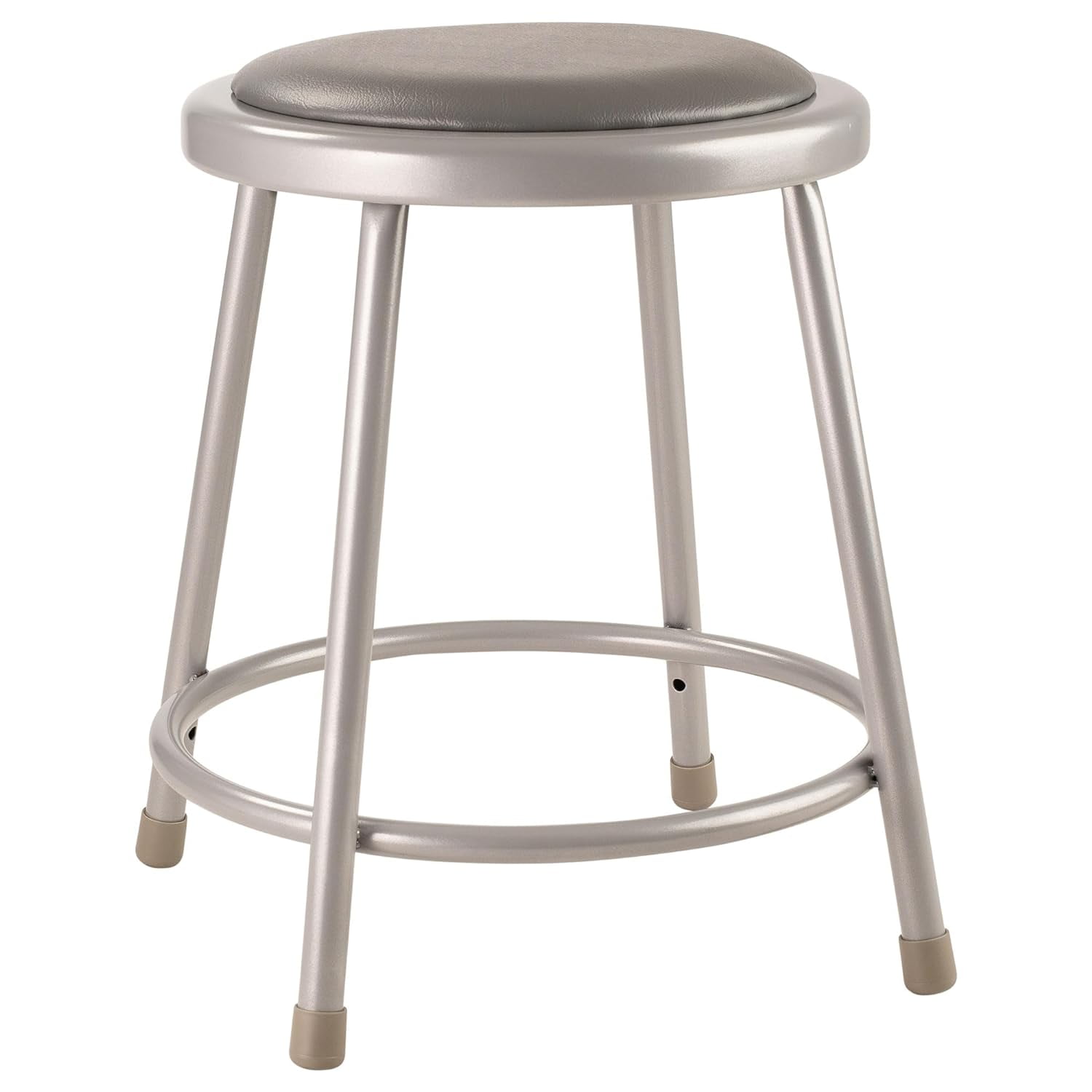 6418 Steel Stool with 18" Vinyl Upholstered Seat, Grey - Walmart.com