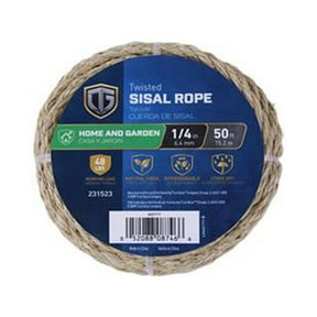 Uxcell 1/2 Inch 9.8 Feet Jute Rope Natural Manila Rope 4 Strand Twisted ...