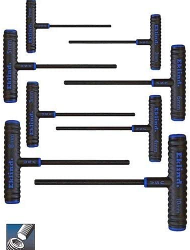 64608 8 pc 6 inch Series Power-TTM T-Handle Hex Key Set with Pouch, 2mm ...