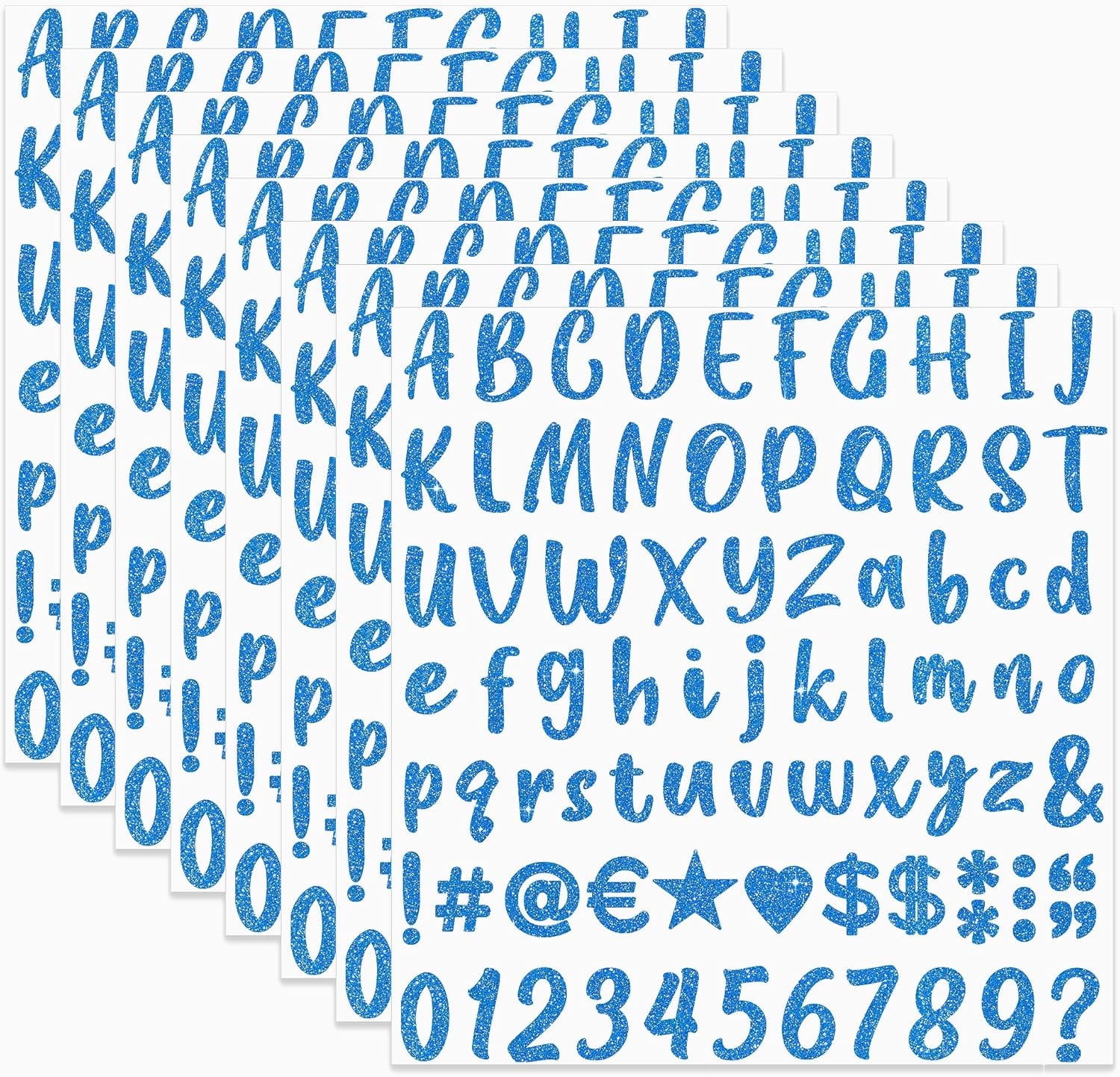 Neasyth 648 Pieces Letter Stickers Glitter Small Self Adhesive Alphabet ...