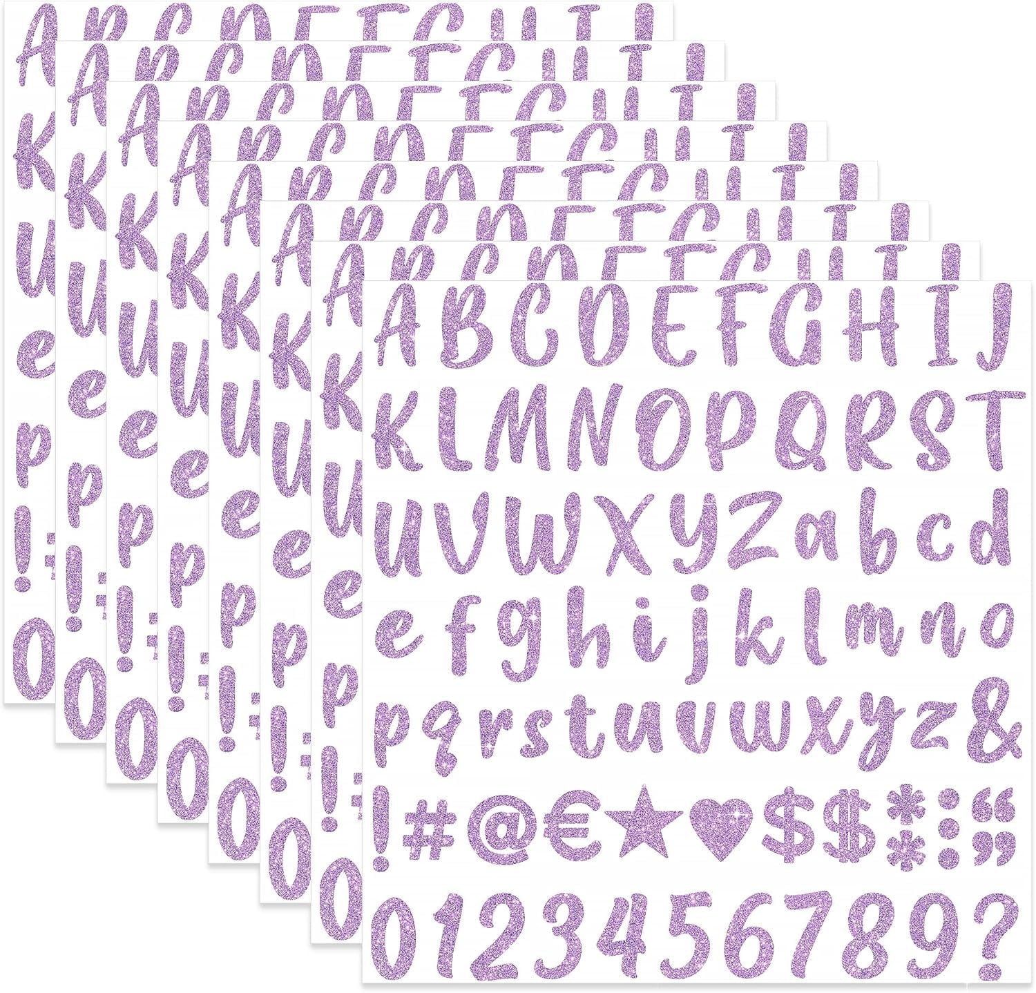 Neasyth 648 Pieces Letter Stickers Glitter Small Self Adhesive Alphabet ...
