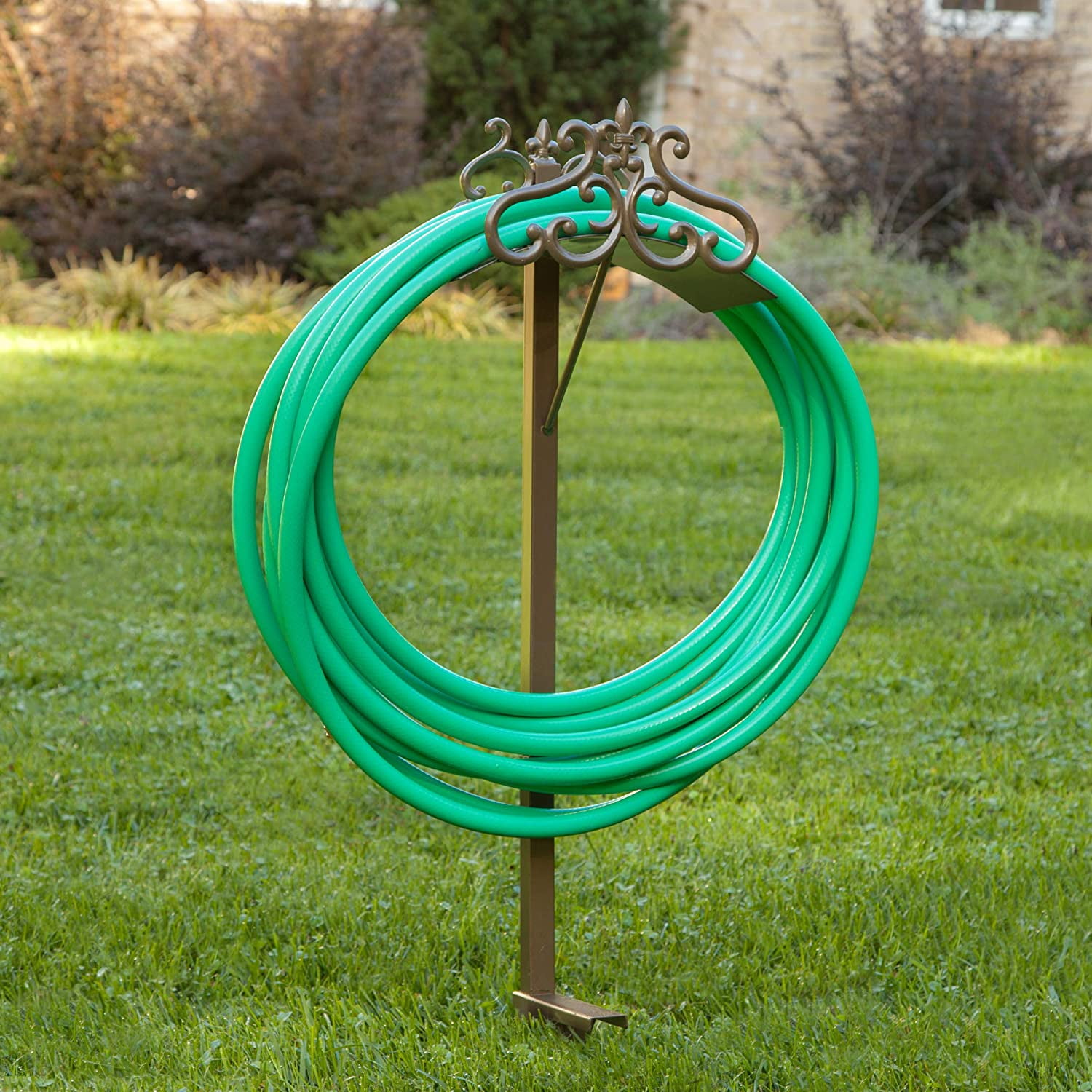 649-KD Park Decorative Metal Garden Hose Stand, 41-Inch Height, Bronze ...