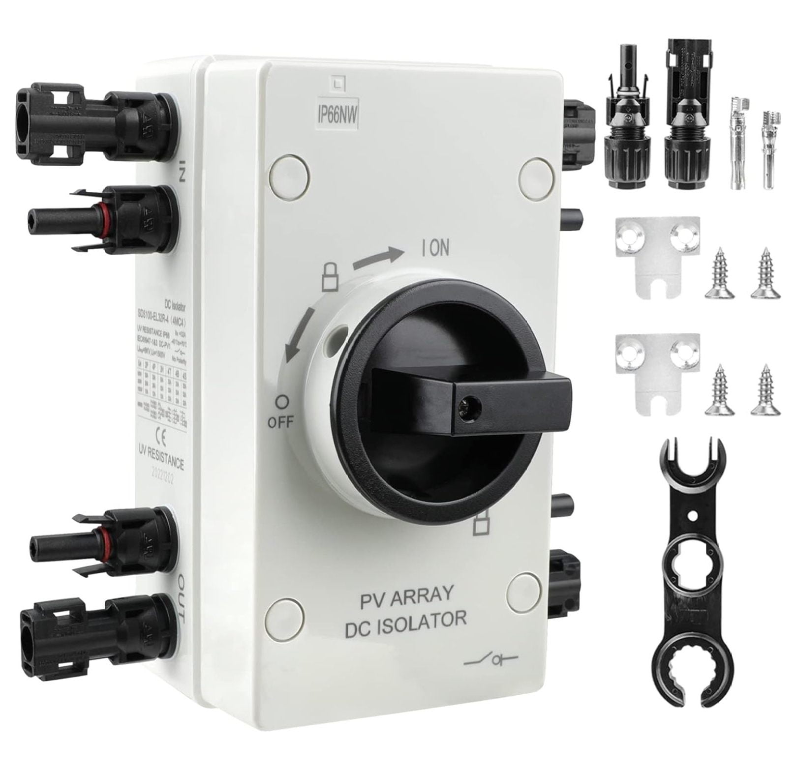 64A Solar Disconnect , IP66 Solar Combiner Box with Solar Panel ...