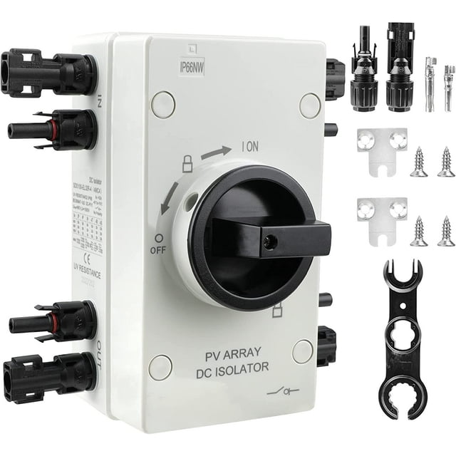 64A Solar Disconnect Switch, IP66 Solar Combiner Box with Solar Panel ...