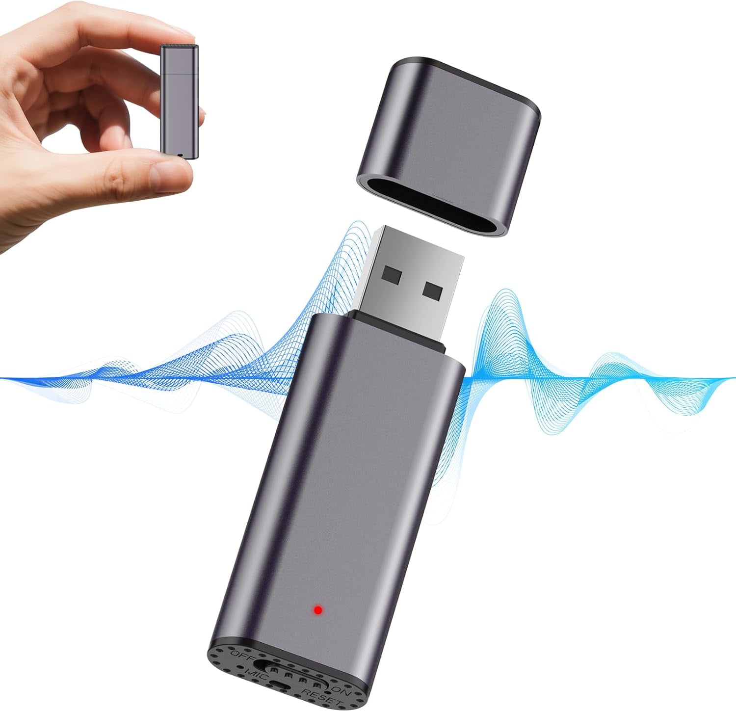 64B Voice Recorder Diital Voice Activated Recorder USB Recordin Device ...