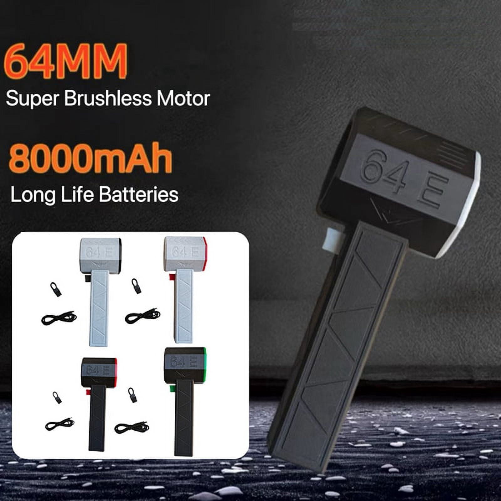64E Handheld Turbo Jet Fan Car Violent Air Blower 64mm Brushless Motor ...