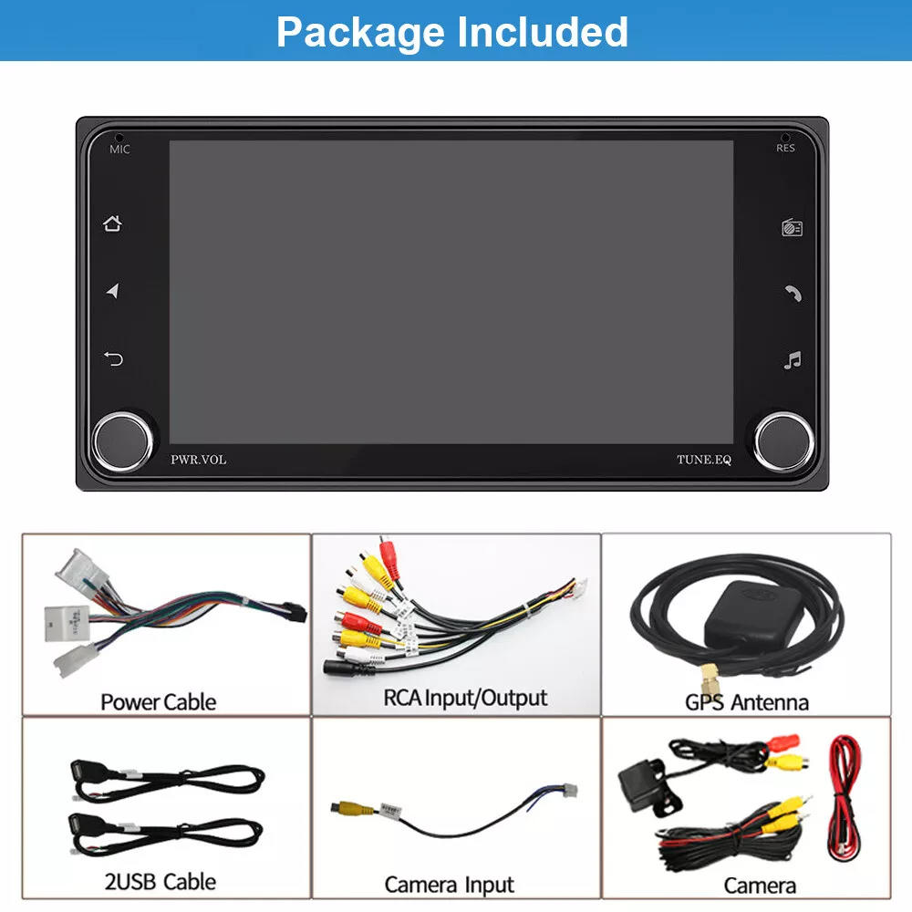 64G Android 13 Car Stereo GPS Map CarPlay Head Unit For Toyota RAV4 ...