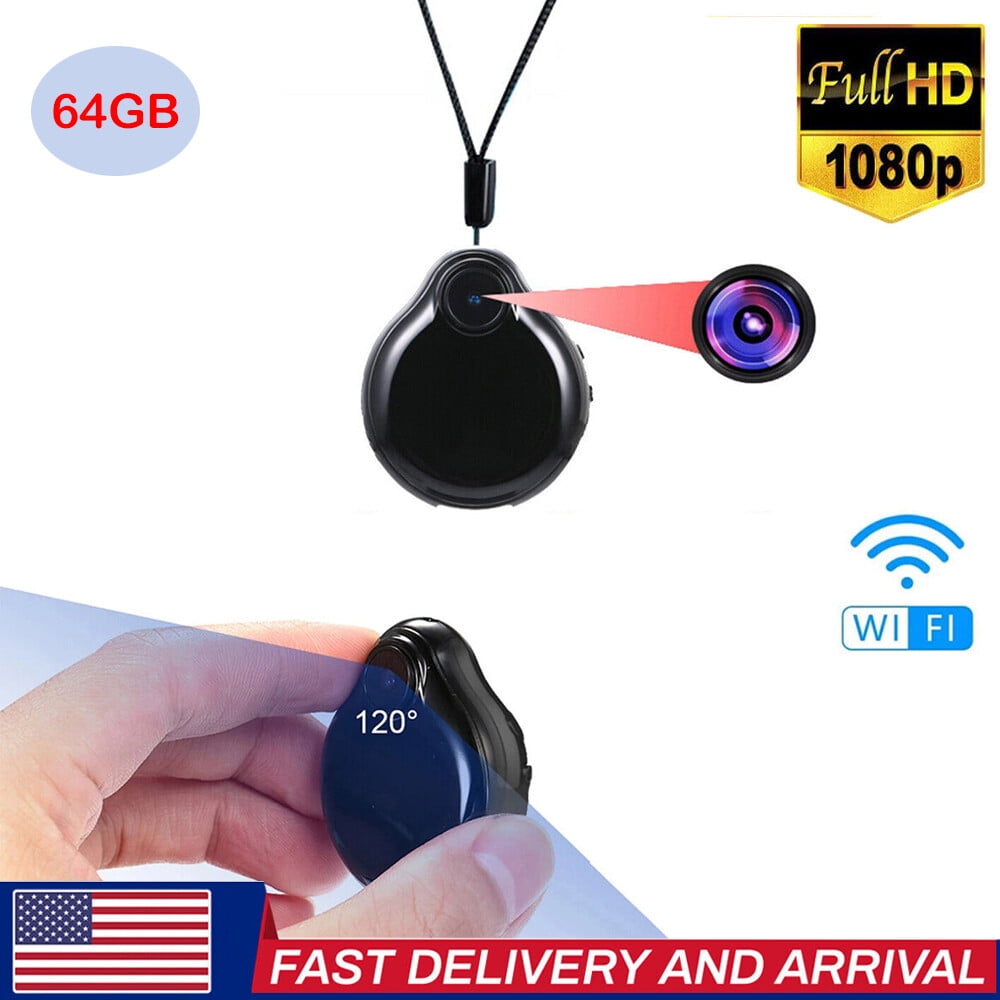 64G WIFI HD 1080P Wearable Mini Camera Video Voice Recorder Necklace ...
