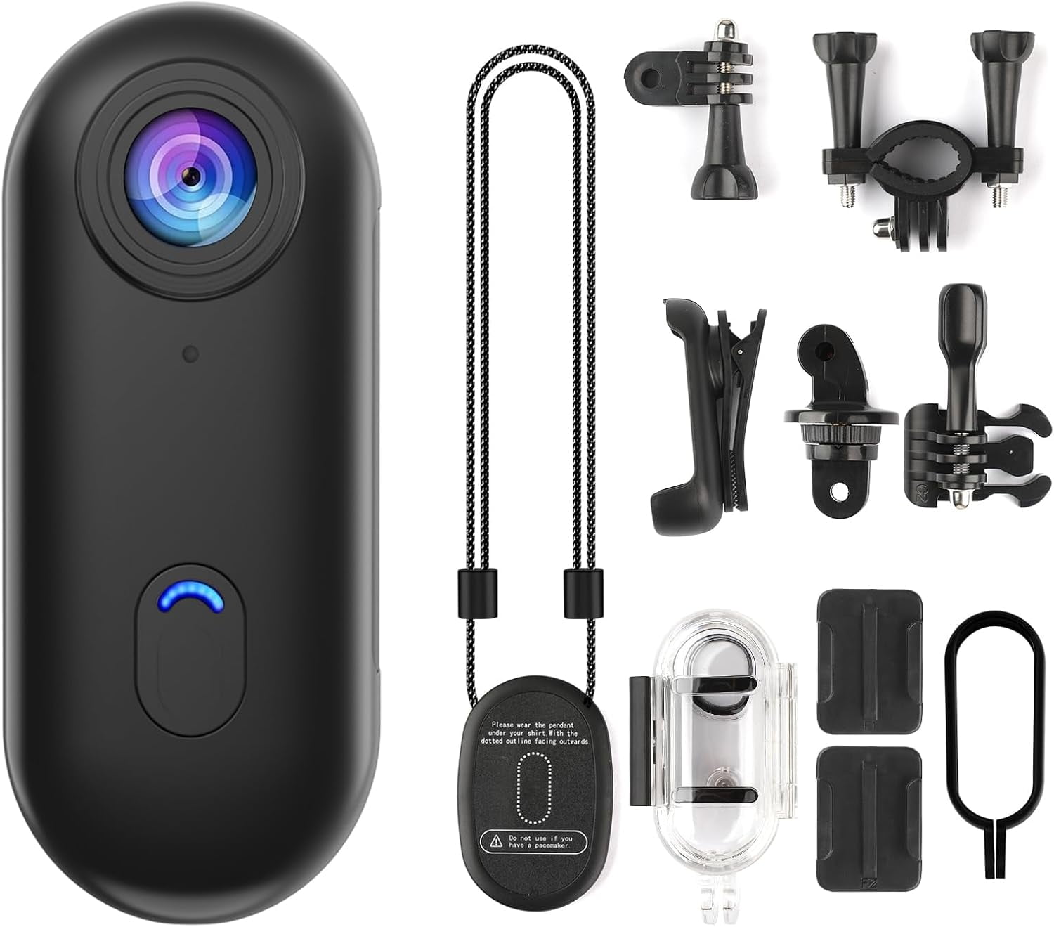 64GB 4K HD Mini Body Camera Body Cam Thumb Sized Wearable Action Camera ...