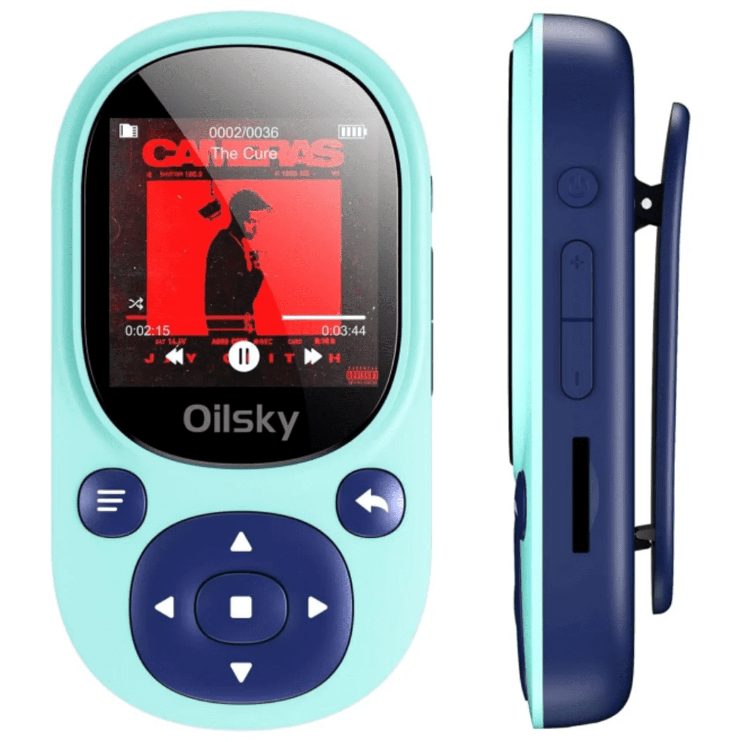 64GB Clip on MP3 Player with Bluetooth, Oilsky Sport Clip MP3 Player ...