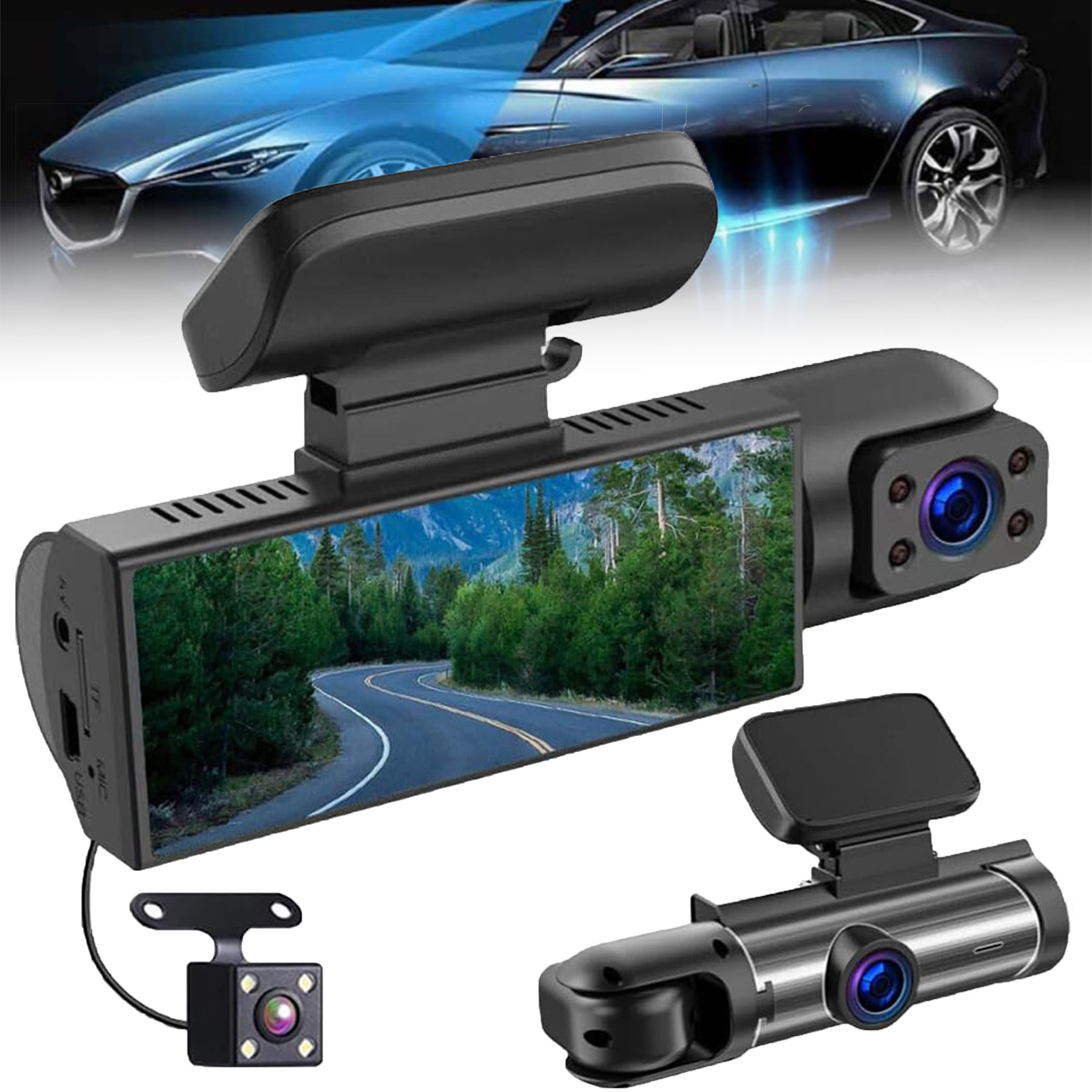 64GB Ensey Front and Rear Dash Camera,1080p Full Hd Fronts & Rears Dash ...