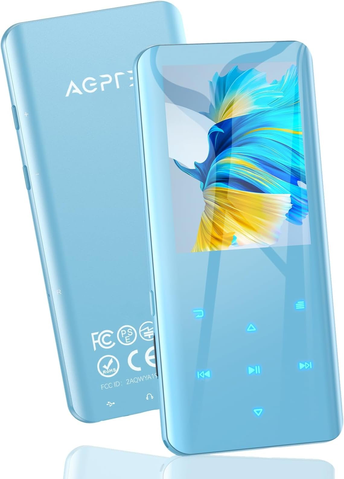 64GB MP3 Player with 5.3, A19PL 2.4" Curved Screen Portable Music ...