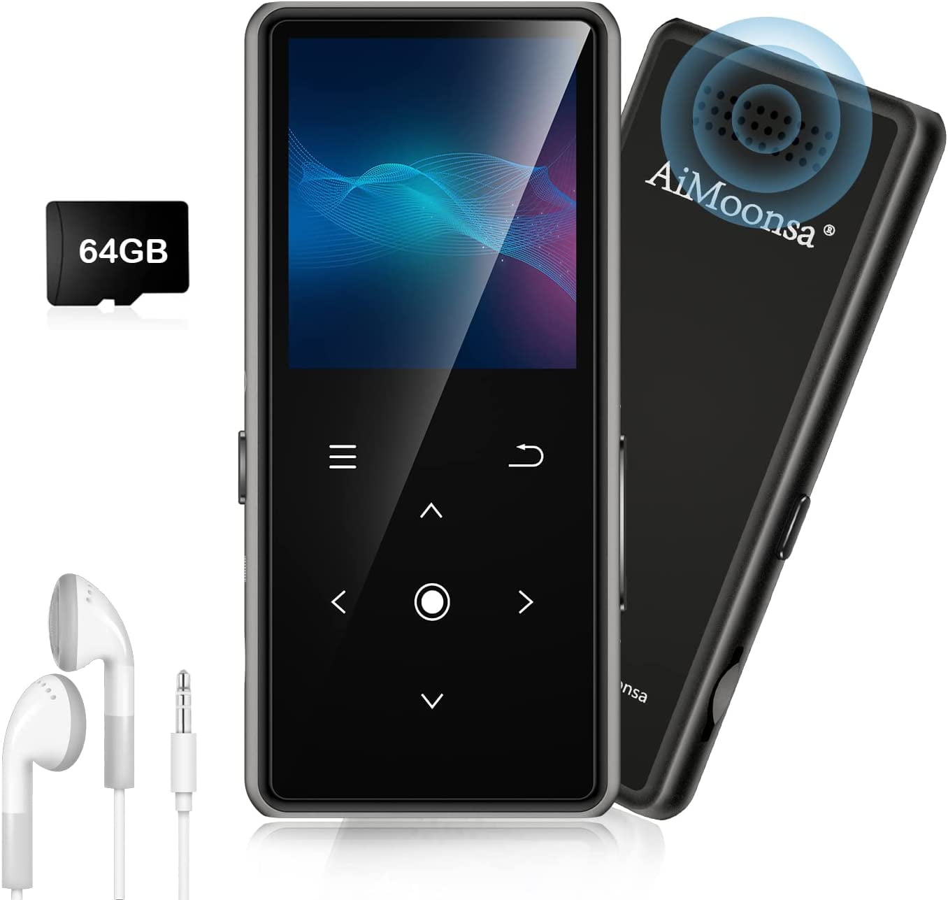 64GB MP3 Player with Bluetooth 5.2, Music Player with Built-in HD ...