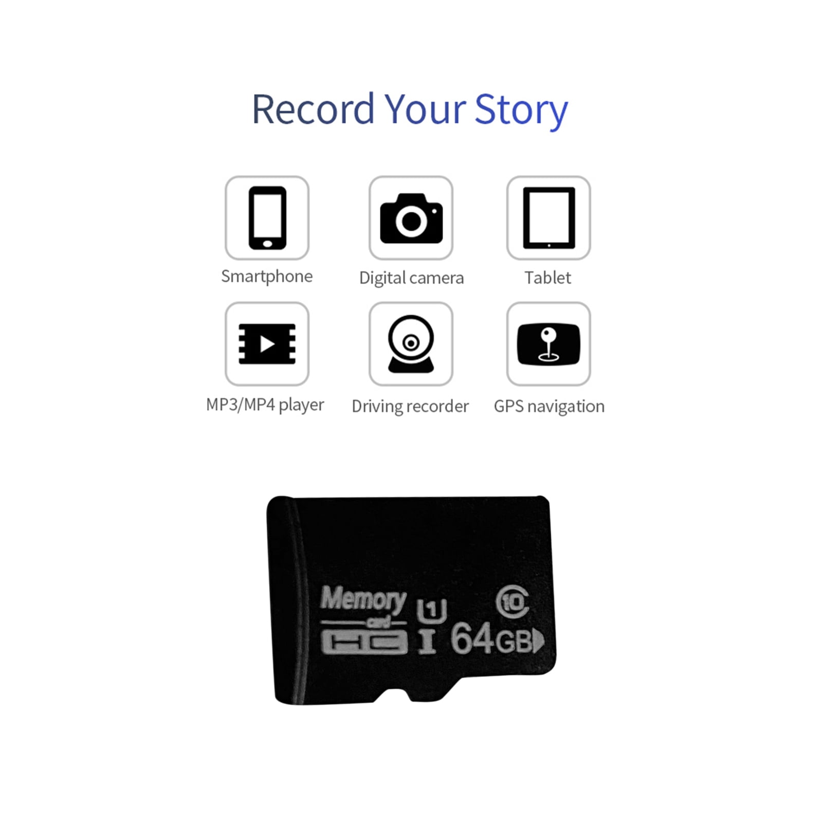 64GB Micro UHS-I High Speed Micro Flash Memory TF for Smartphones ...