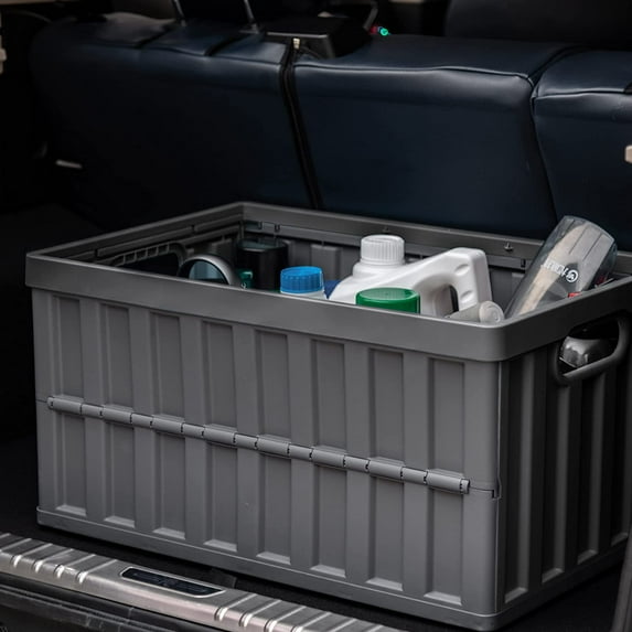 64L Collapsible Storage Bins with Lids Plastic Storage Containers for ...