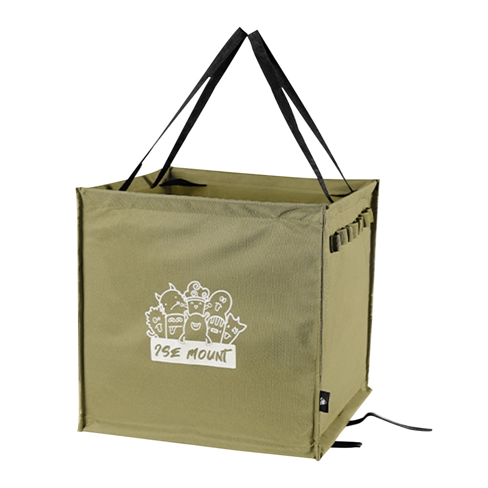 64L Picnic Basket Reusable Foldable Camping Storage Bag (Khaki Storage ...