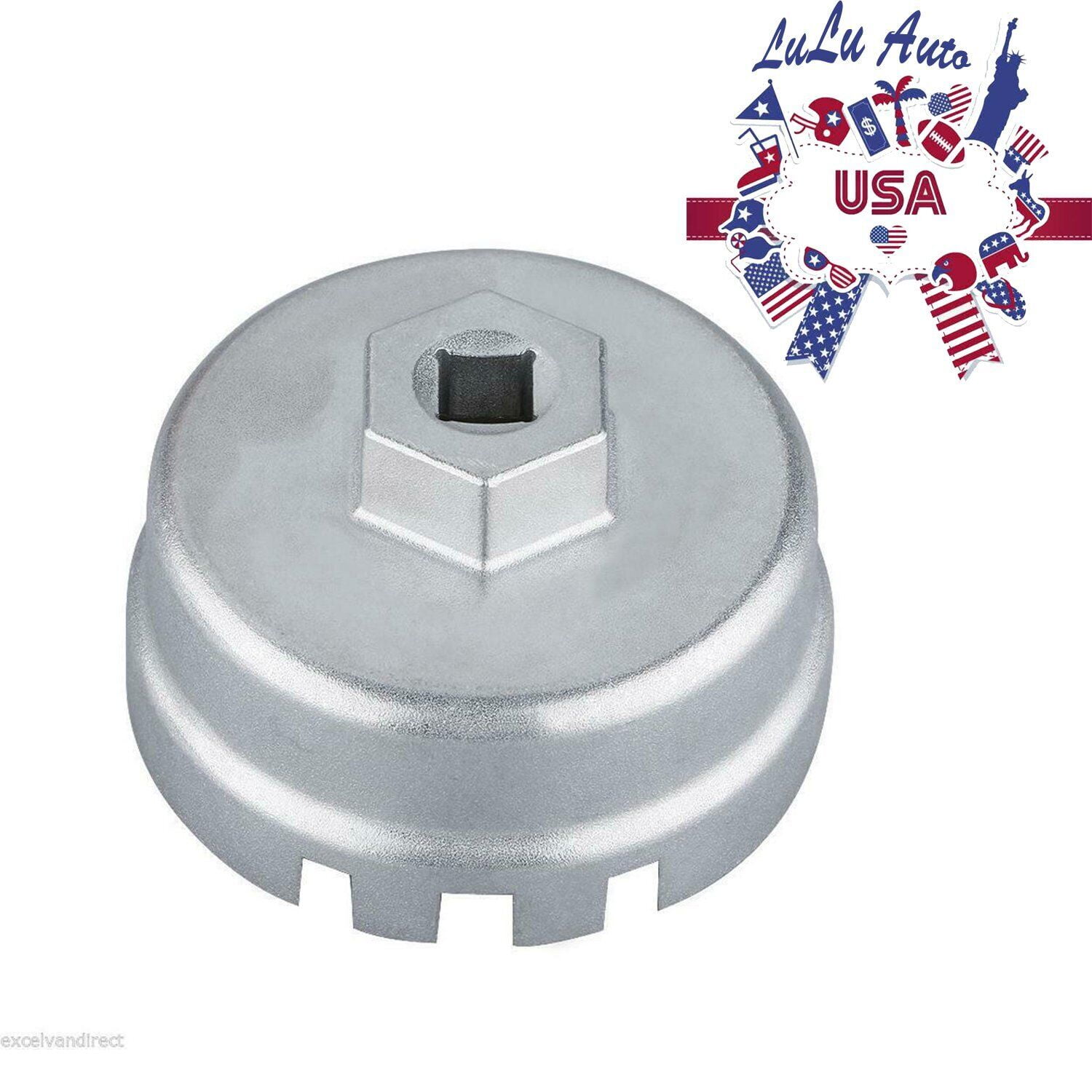 64MM 14Flute Oil Filter Cap Wrench Cup Socket RemoverTool For Toyota ...