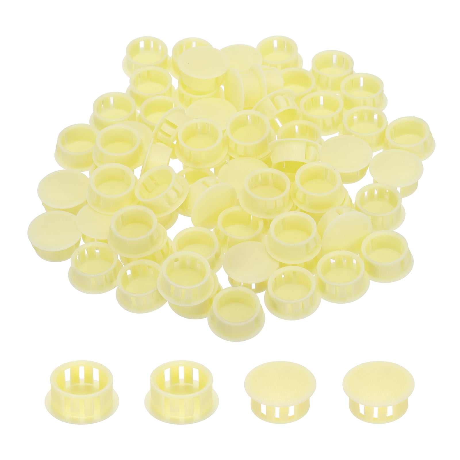 64PCS 17mm(21/32") Beige Plastic Hole Plugs, Flush Type Panel Hole ...
