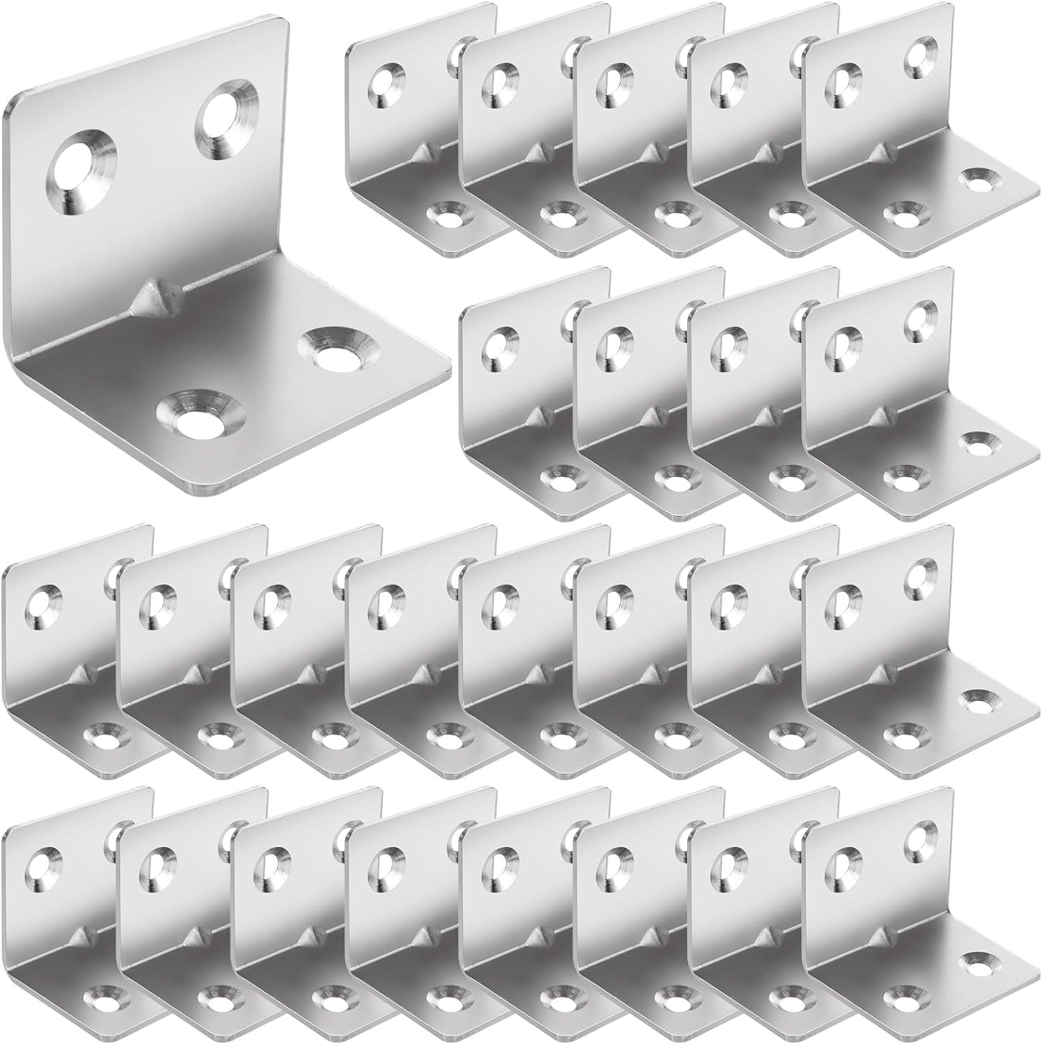 64PCS L Bracket Small 1.5”x1.2” Metal Corner Brackets for Wood Frame ...