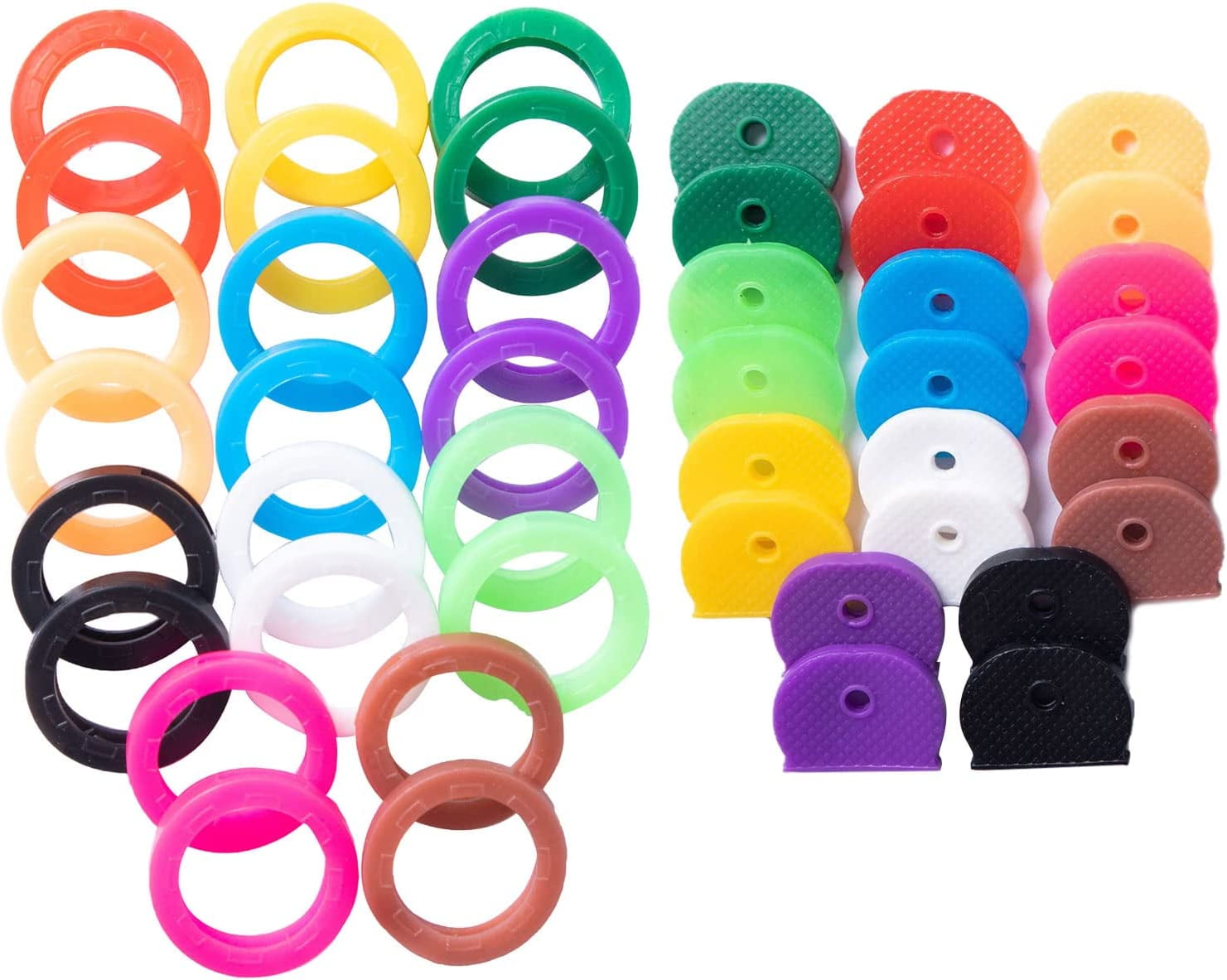 64Pcs Key Cap Cover, Plastic Key Identifier Coded Label Cover for ...