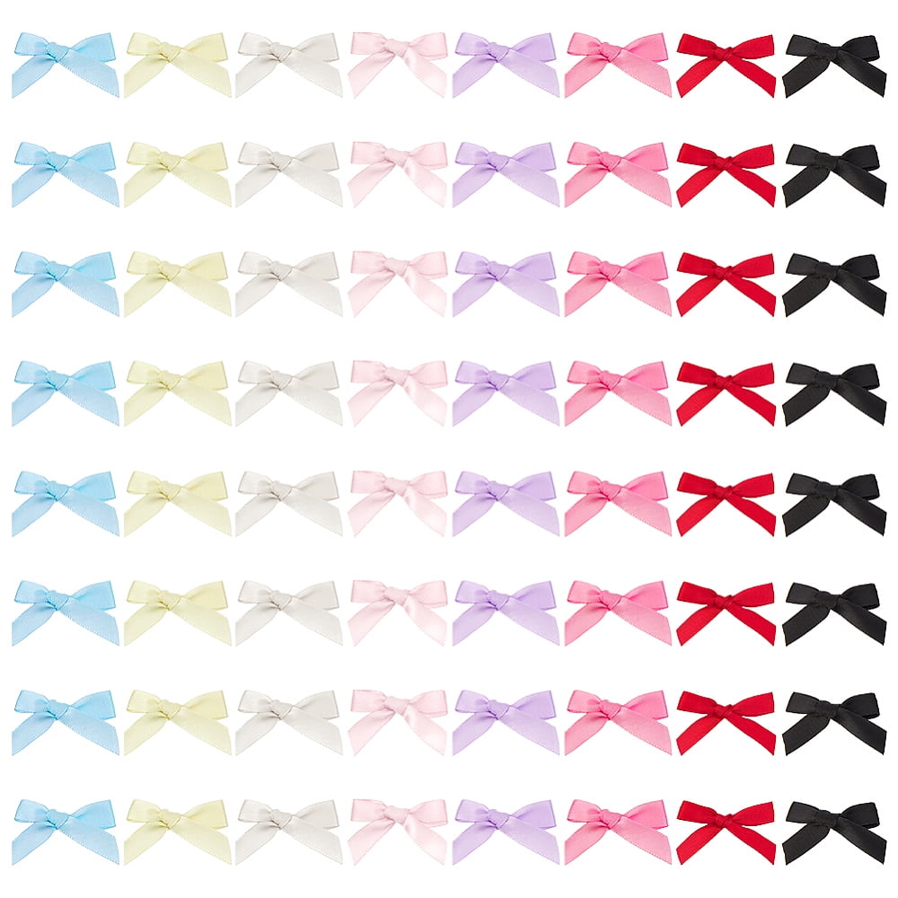 64Pcs Mini Bowknot Hair Clips 8 Colors Small Hair Barrette Claws French ...