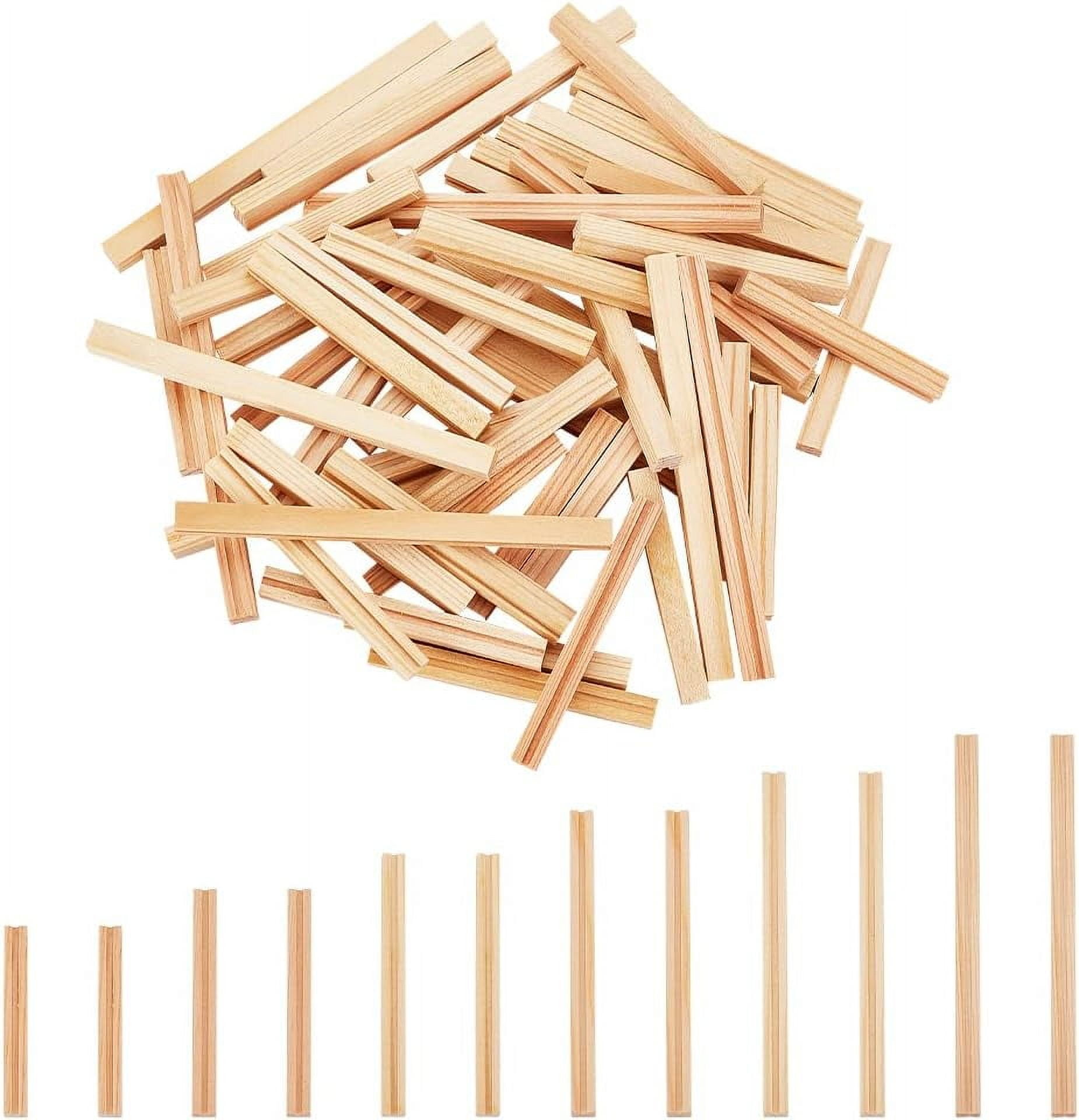 64Pcs Wooden Dowel Pins 6 Size Domino Tiles Holder Racks Concave ...