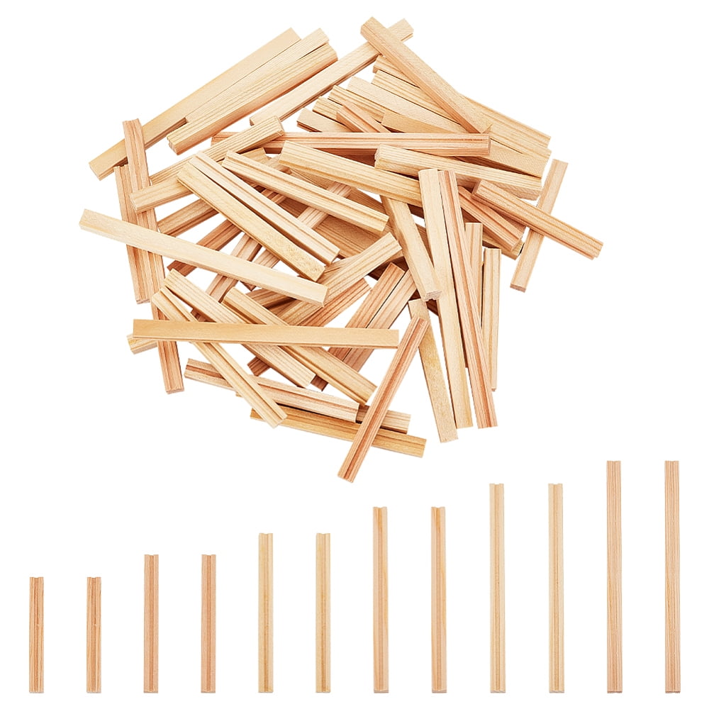 64Pcs Wooden Dowel Pins 6 Size Domino Tiles Holder Racks Concave ...